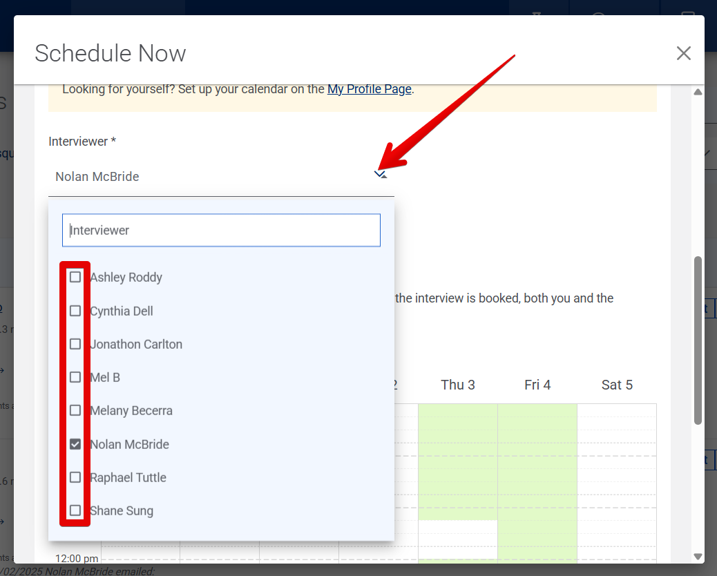 Scheduling interviews using Autopilot